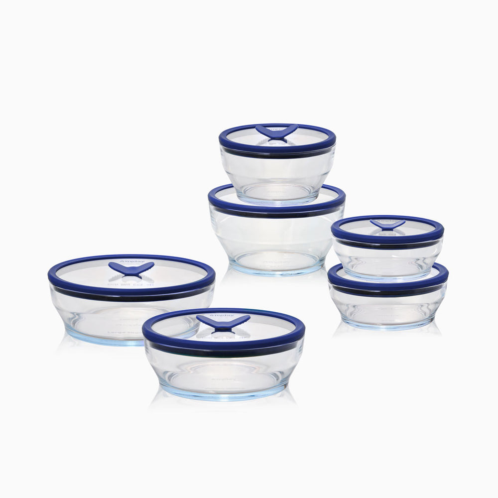 12-Piece Glass Microwave Cookware & Food Storage Set – Anyday